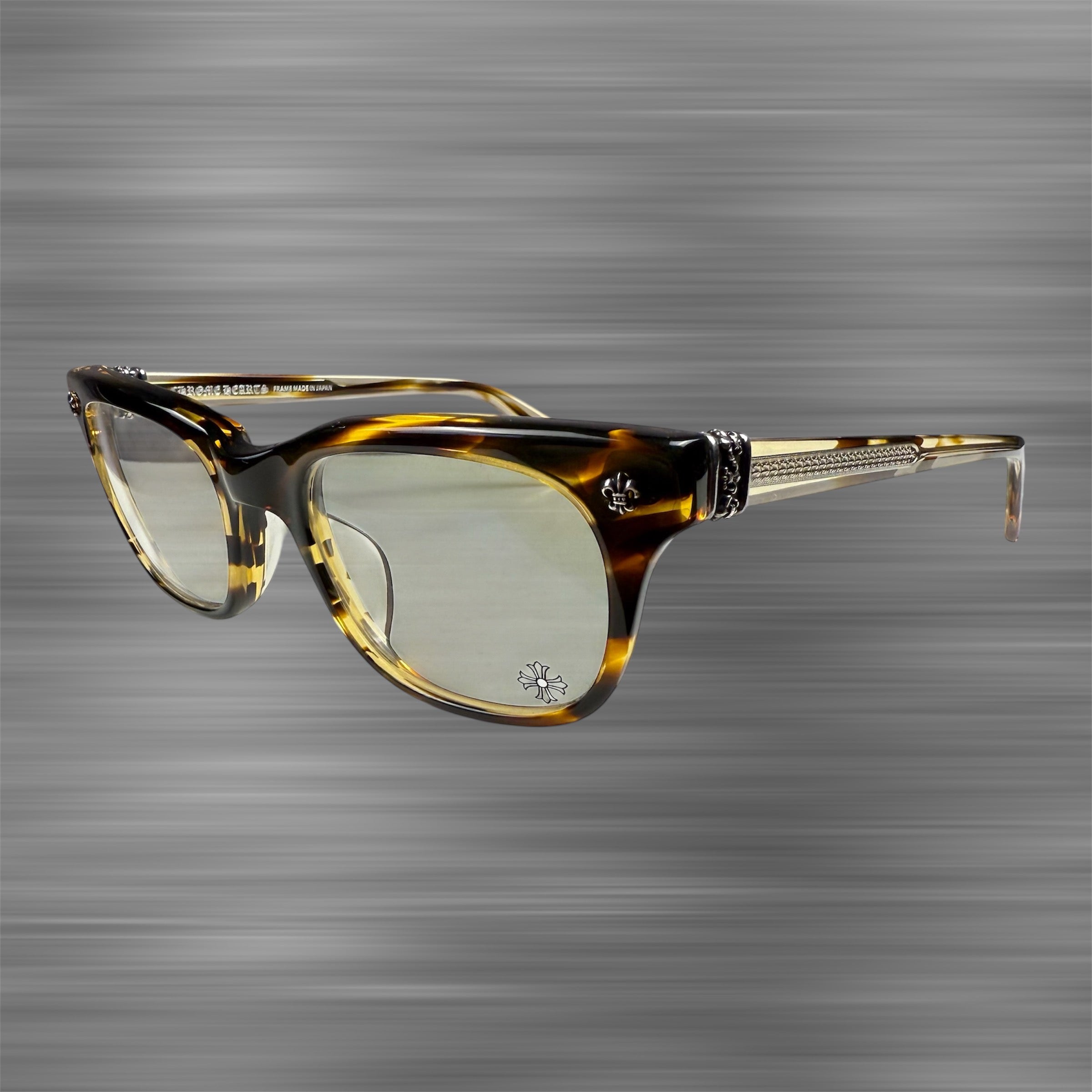 Chrome Hearts ‘Instabutt’ Fleur Tortoise Shell Prescription Glasses ...